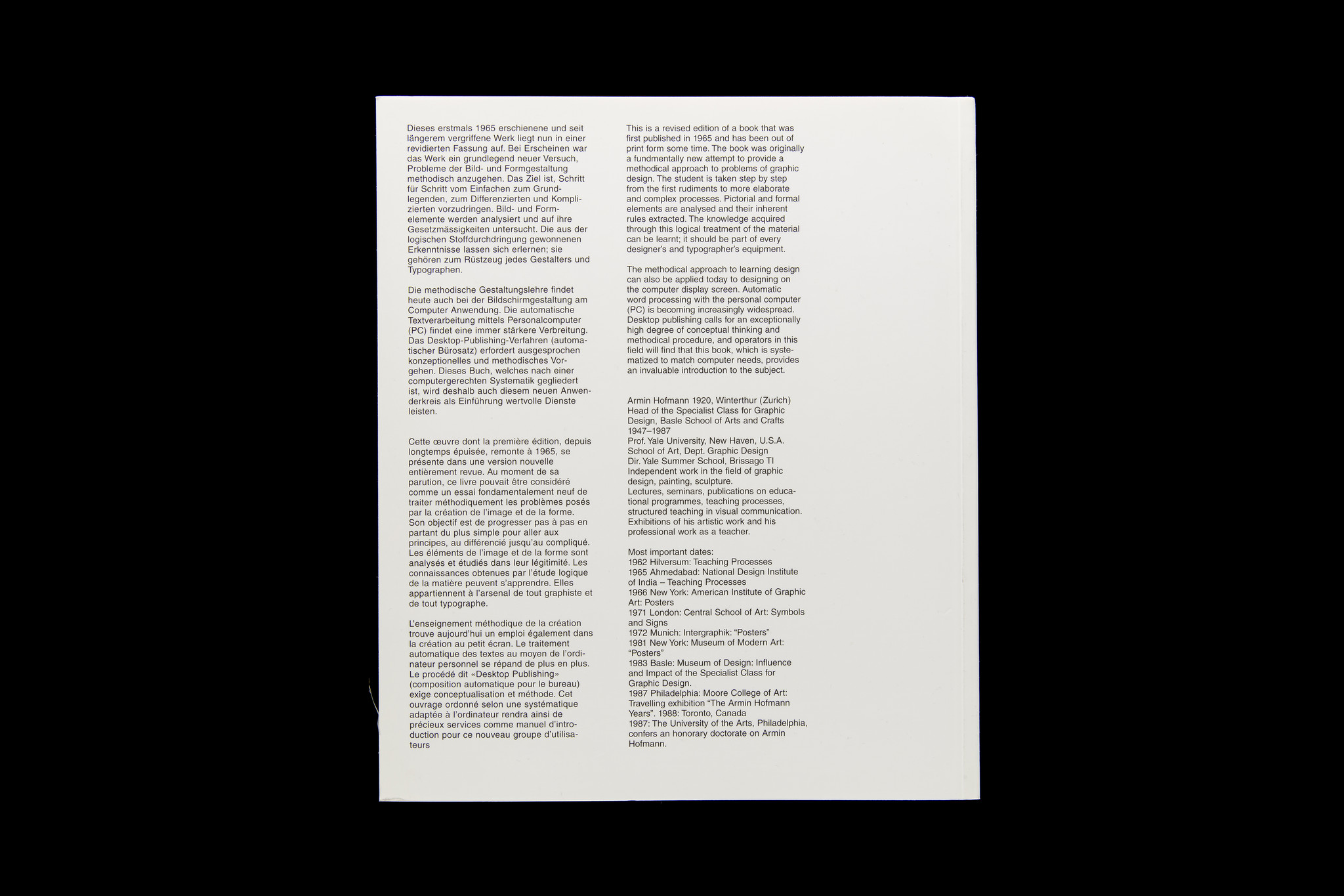 Graphic Design Manual, Principles and Practice by Armin Hofmann – LL ...